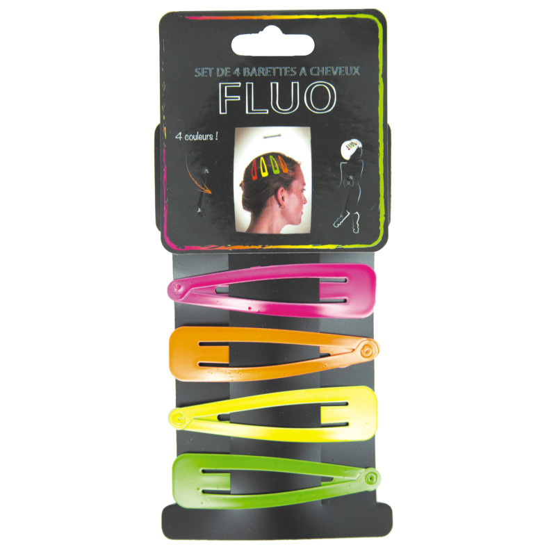 SET DE 4 BARRETTES NEON